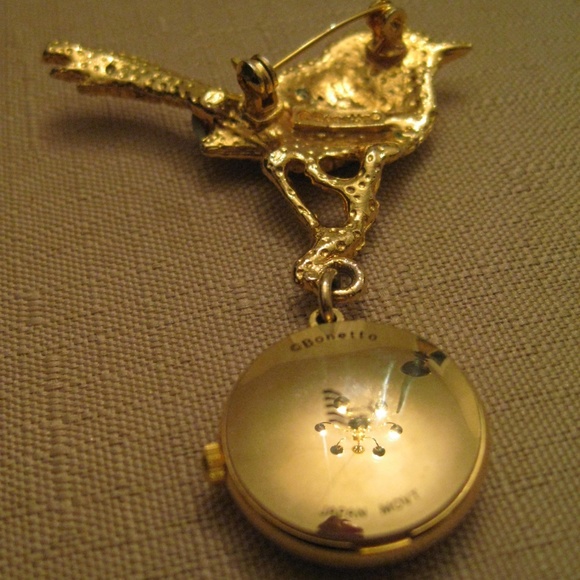 Bonetto Watch AB Rhinestone Brid Watch Brooch | Accessories | Bonetto ...